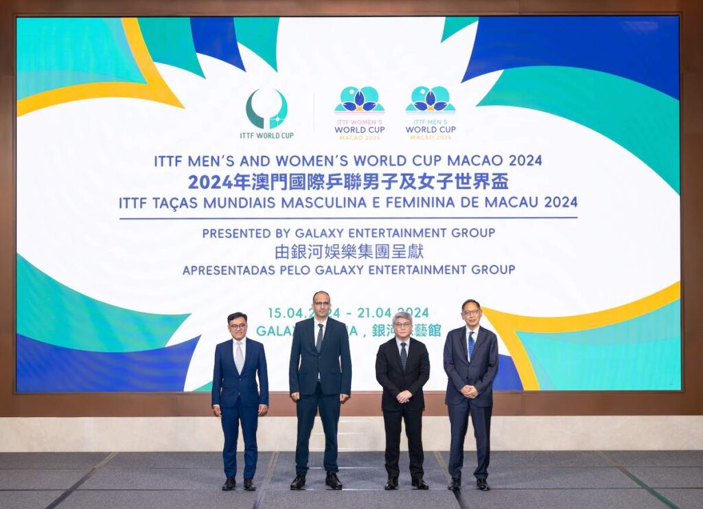 ITTF Men's and Women's World Cup Macao 2024 presented by Galaxy Entertainment Group to kick-off ...